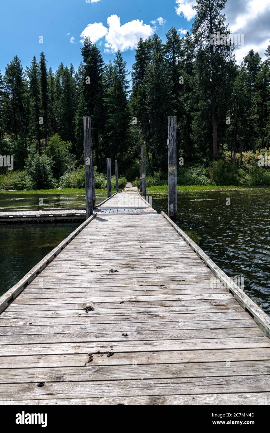 Pier on Chatcolet Lake, Heyburn State Park, Idaho Stock Photo - Alamy