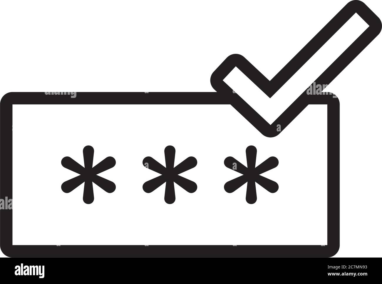 password access data security line style icon vector illustration ...