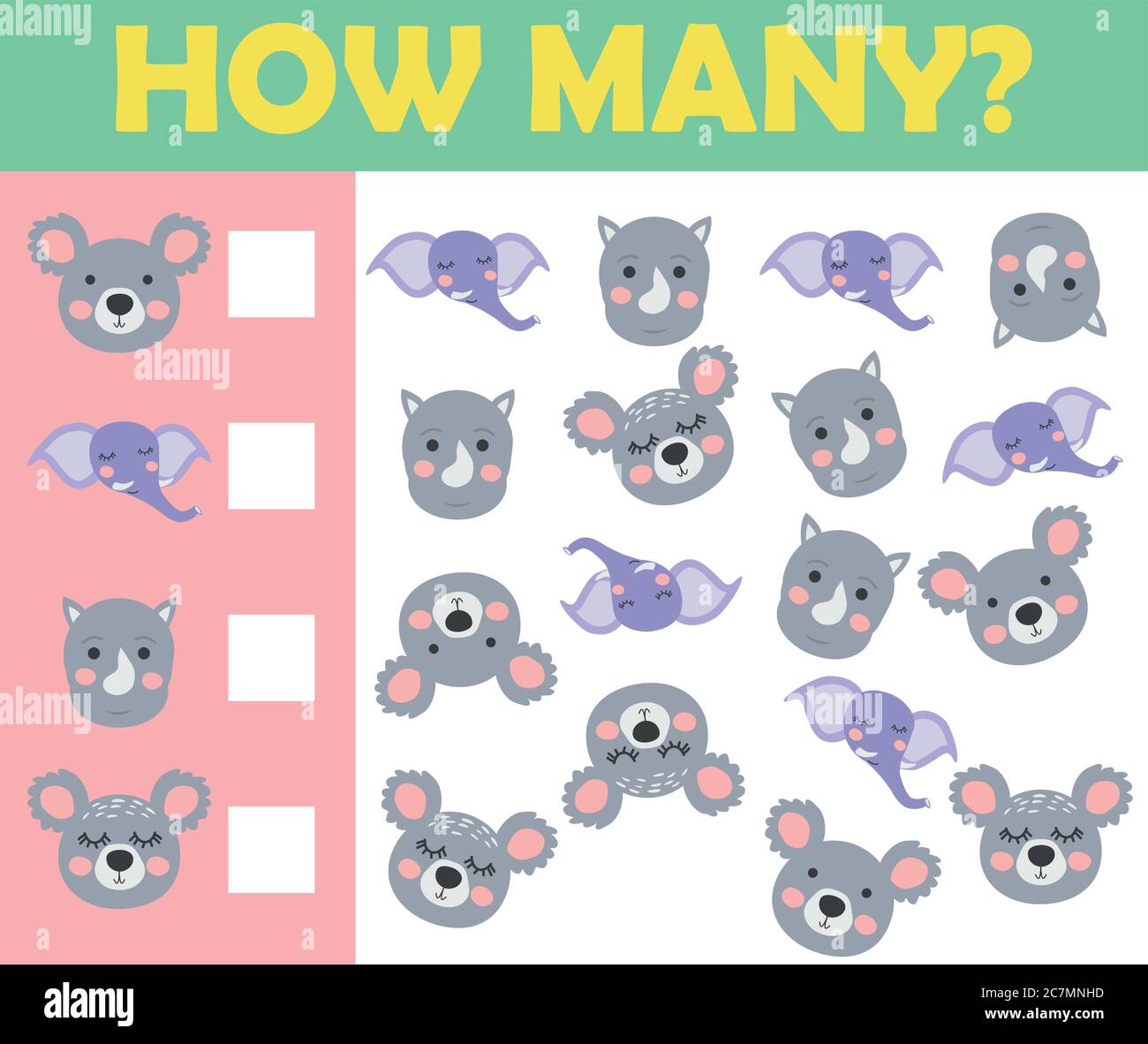 Counting. Game for Preschool Children. Educational a mathematical game ...