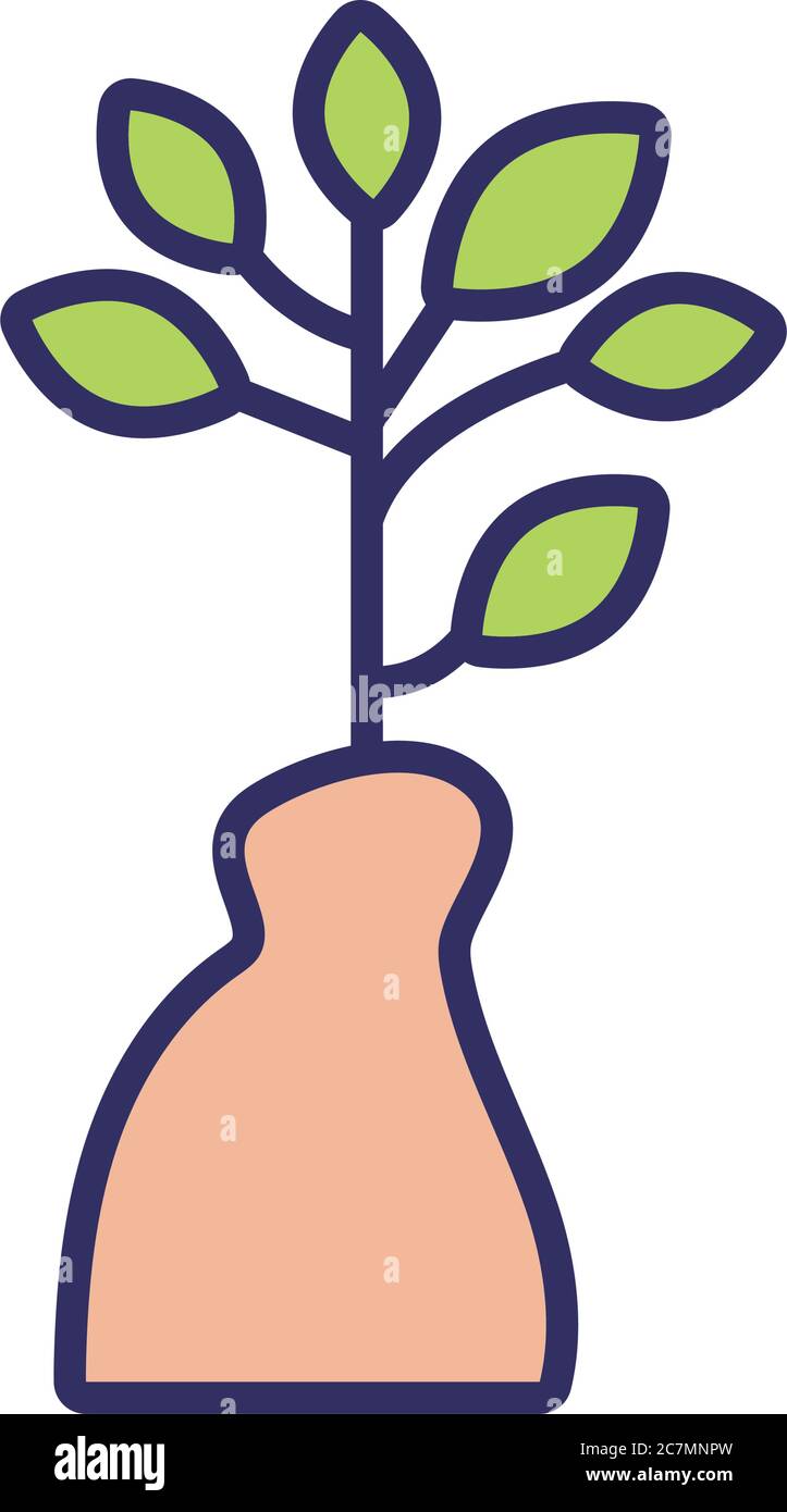 Small container planting Stock Vector Images - Alamy