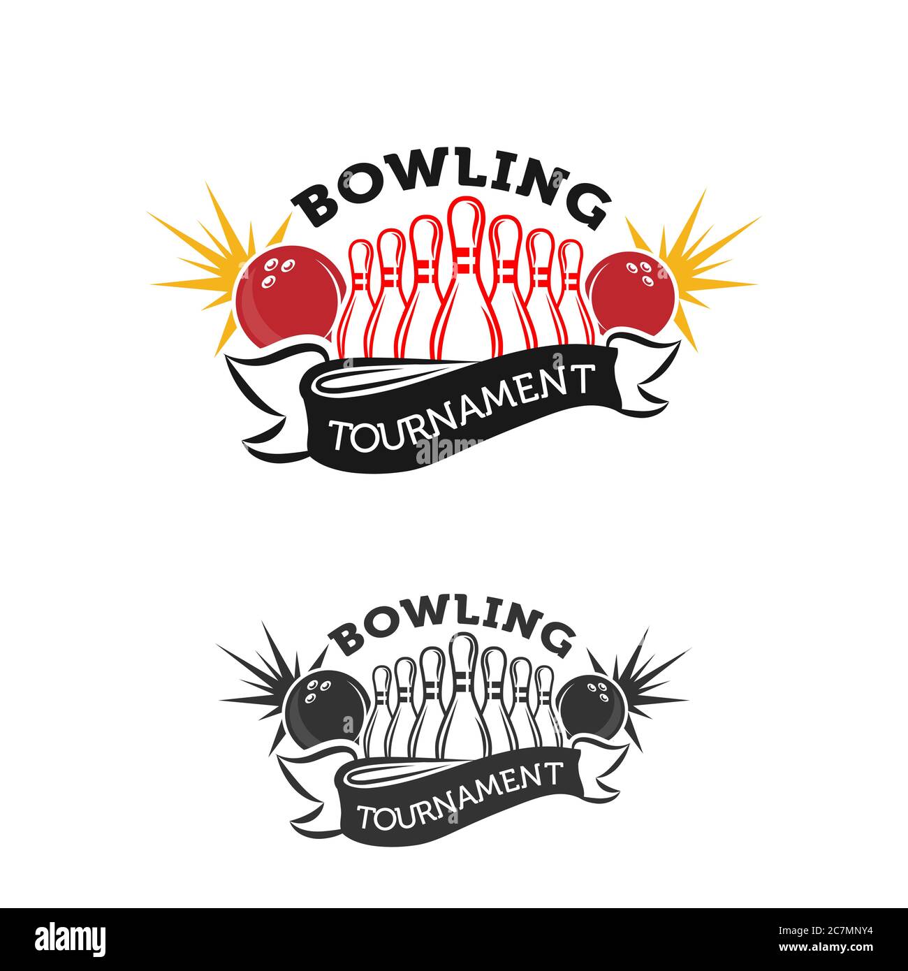 Vintage bowling sign hi-res stock photography and images - Alamy