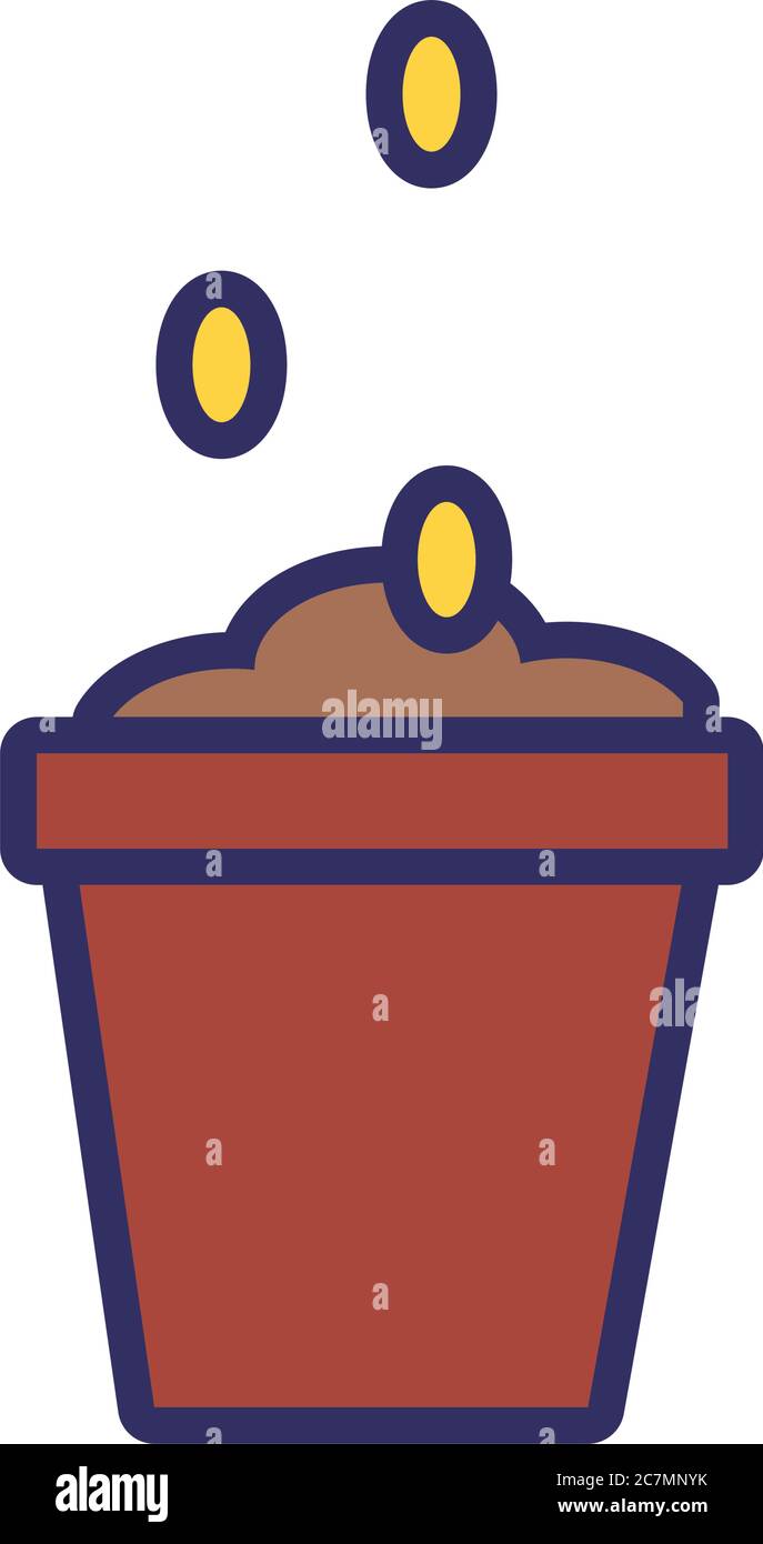 Ceramic pot ground icon hi-res stock photography and images - Alamy