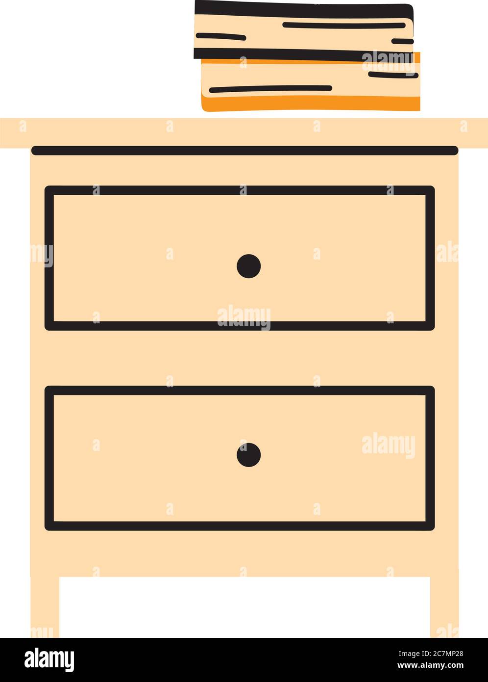Filing cabinet with two drawer vector illustration design Stock Vector ...