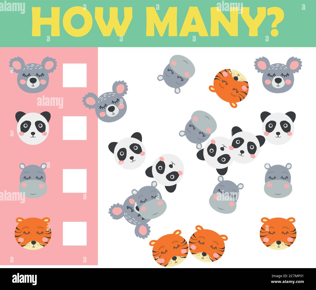 Counting. Game for Preschool Children. Educational a mathematical game ...