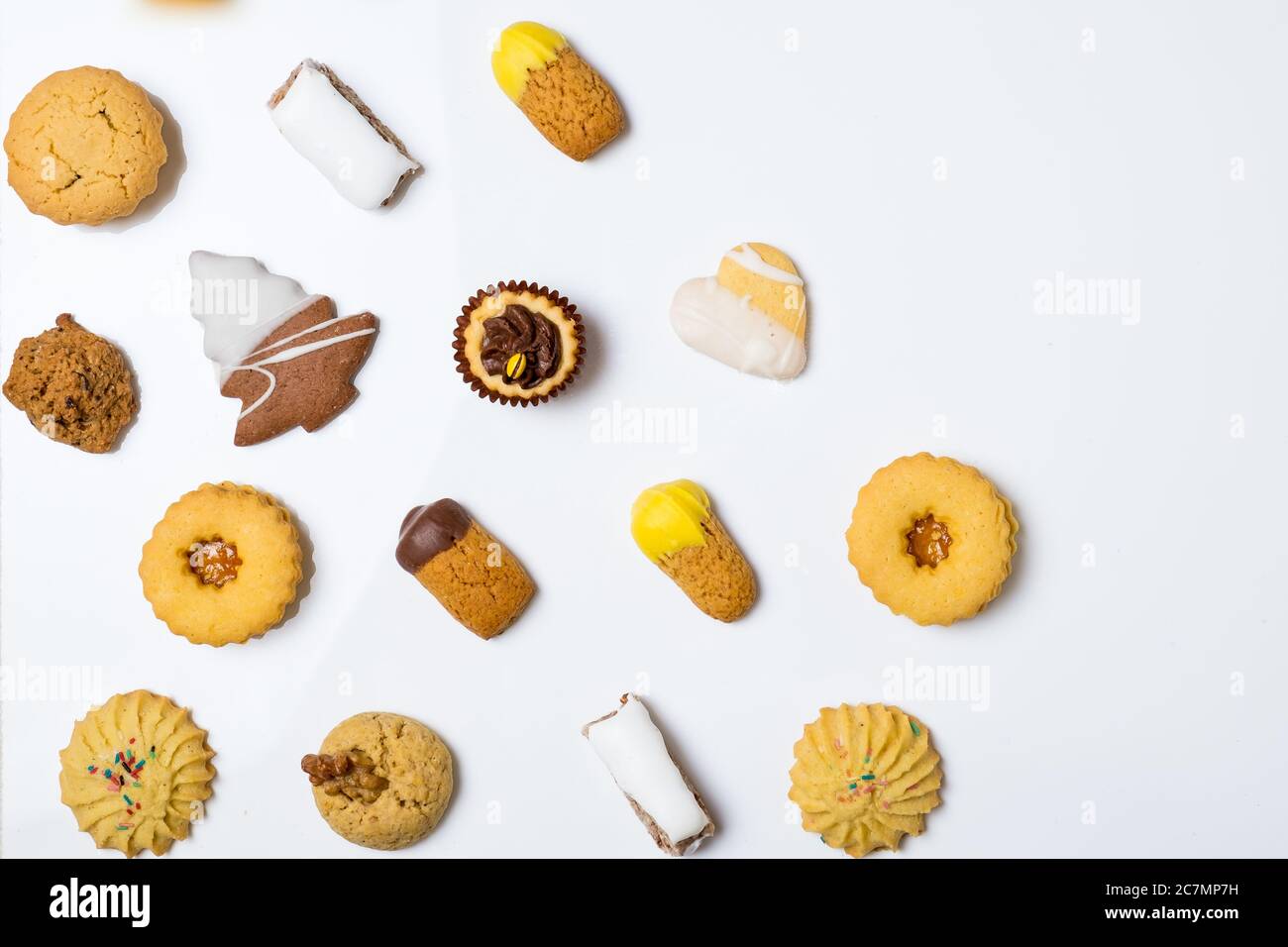 Different kind of cookies isolated on a white background Stock Photo ...