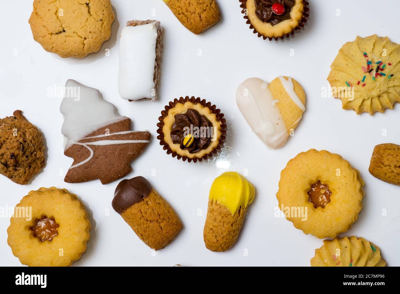 Different kind of cookies isolated on a white background Stock Photo ...