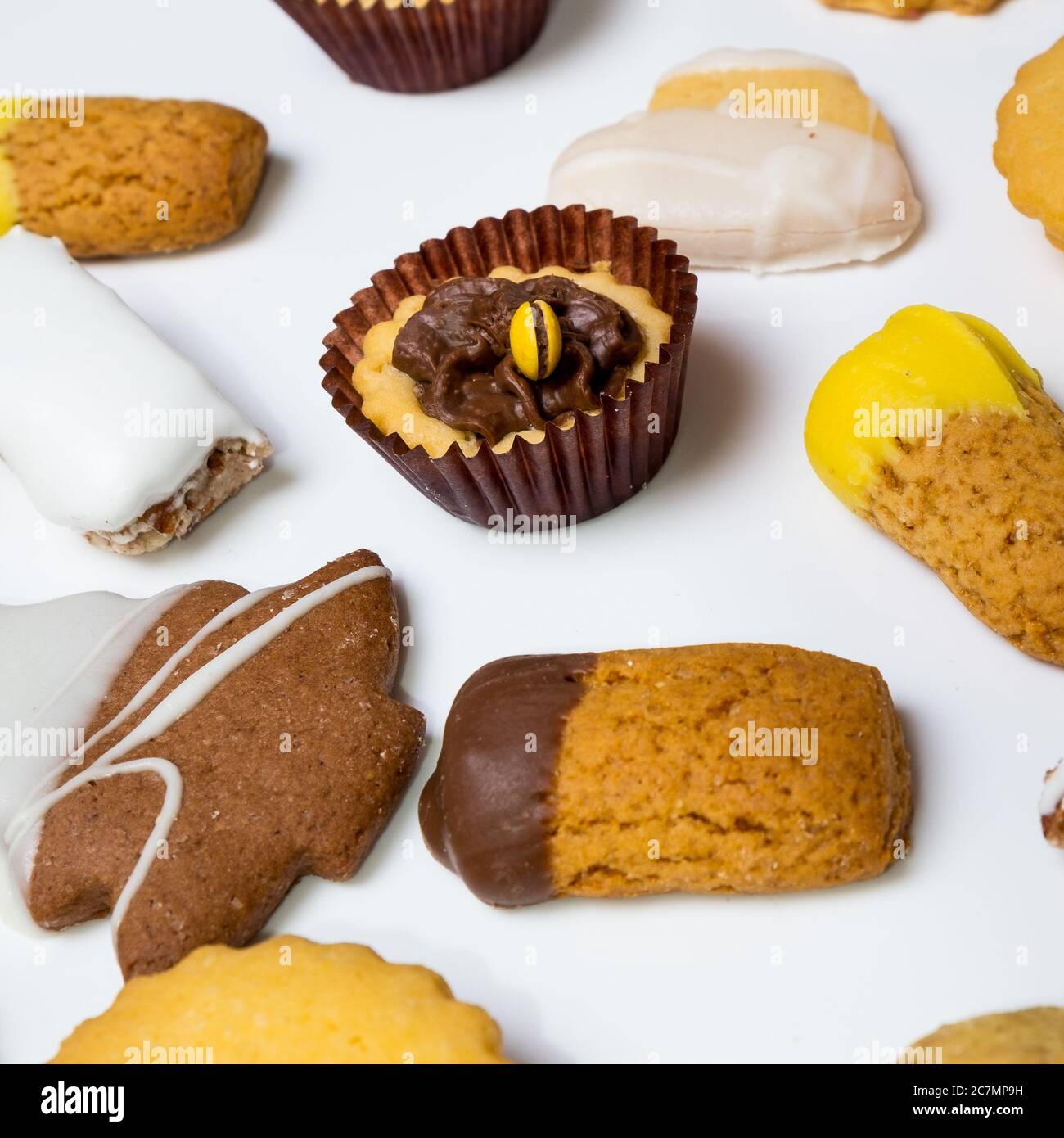 Different kind of cookies isolated on a white background Stock Photo ...