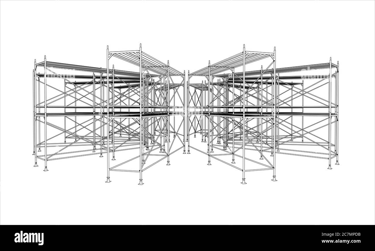 Drawing or sketch of a large shelves Stock Photo - Alamy