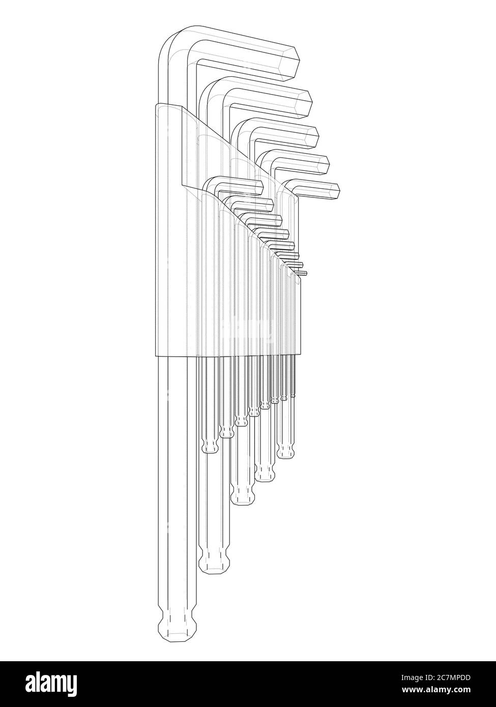 Set of hexagon tools Stock Photo - Alamy