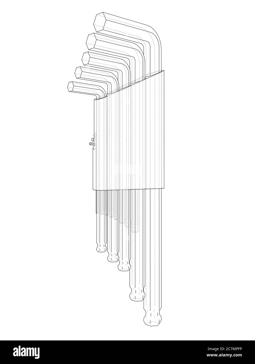 Set of hexagon tools Stock Photo - Alamy