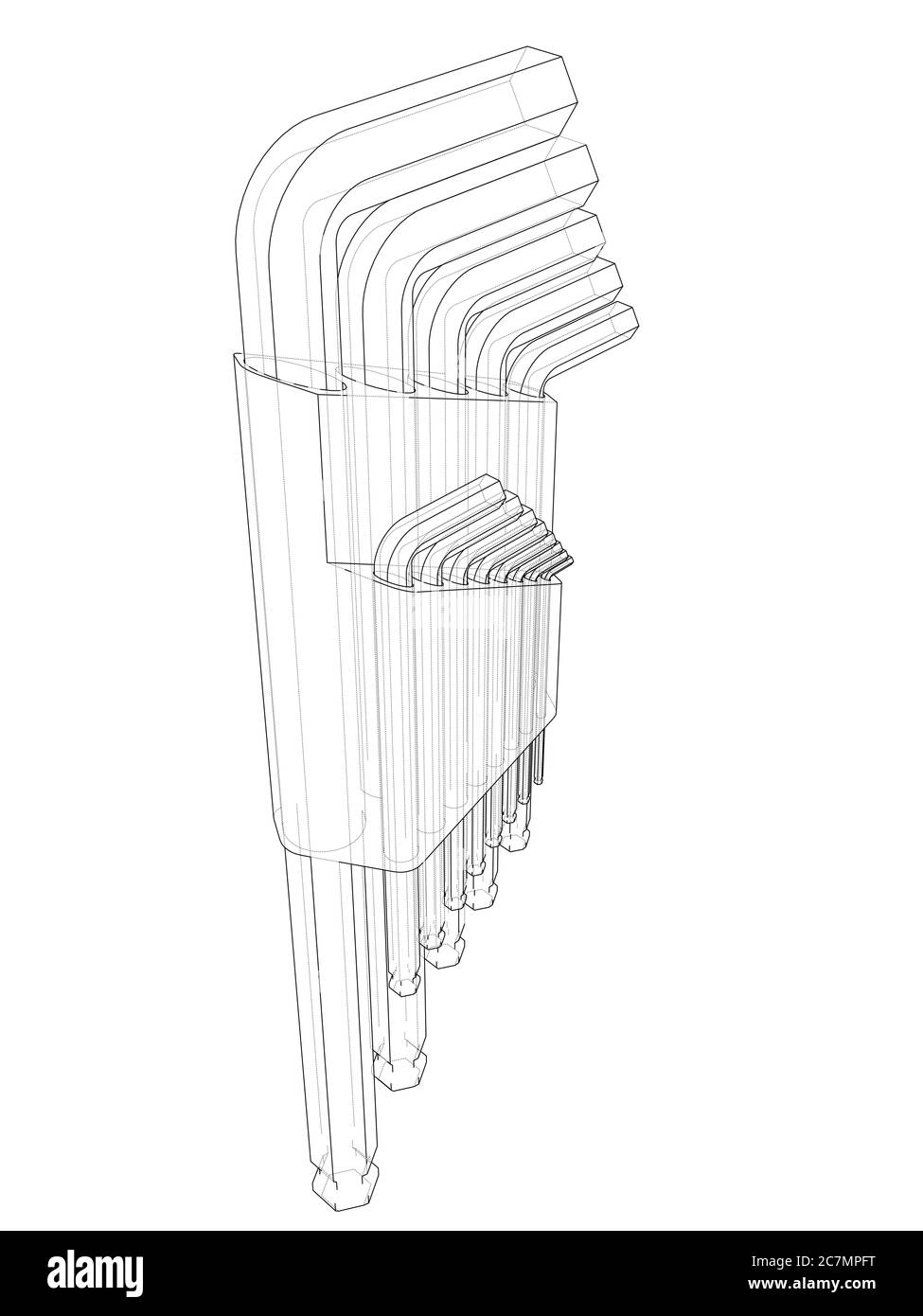 Set of hexagon tools Stock Photo - Alamy