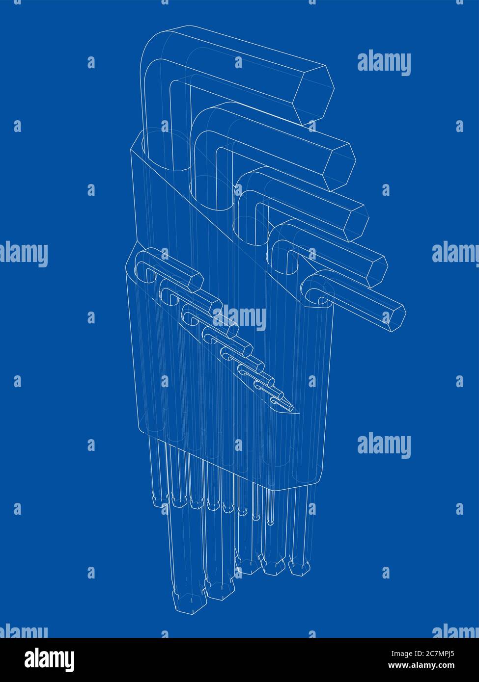 Set of hexagon tools Stock Photo - Alamy