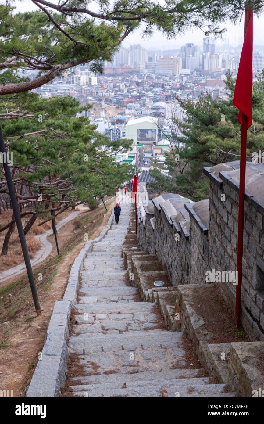 Wall of Hwaseong Fortress, Suwon, Gyeonggi Province, South Korea Stock ...