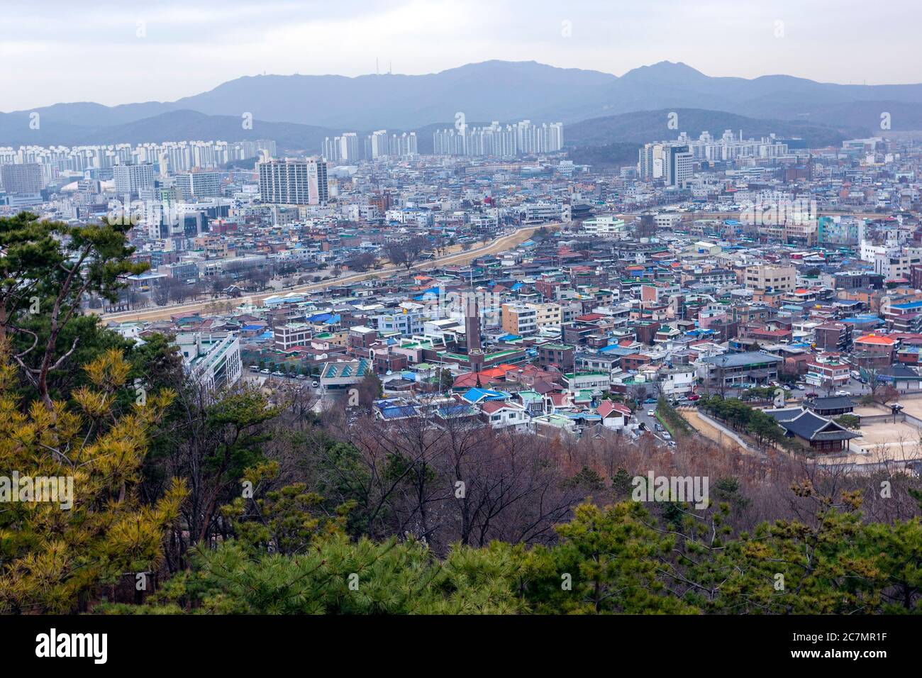 Suwon view from West GunTower,, Hwaseong Fortress, Suwon, Gyeonggi ...