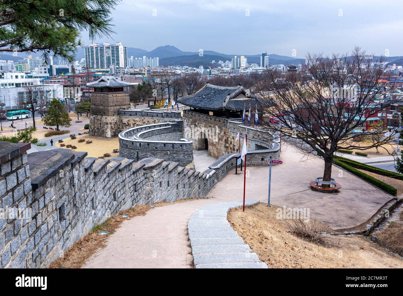 Hwaseomun, west gate, Hwaseong Fortress, Suwon, Gyeonggi Province ...