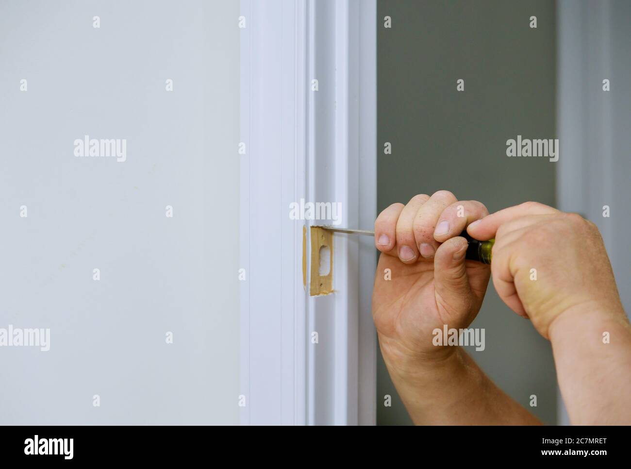 Installing door hi-res stock photography and images - Alamy