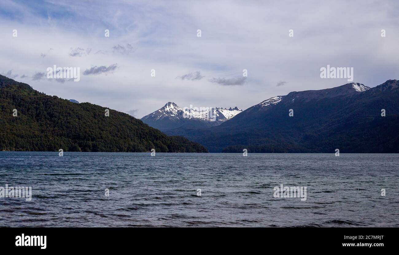 Breathtaking shot of a lake among mountains captured in Nahuel Huapi ...