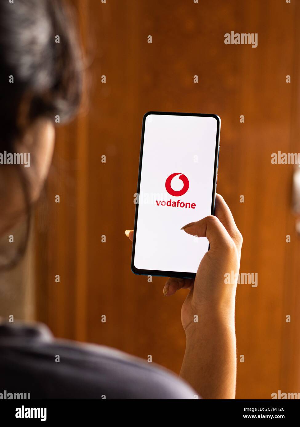 Assam, india - July 17, 2020 : Vodafone a largest telecommunication ...