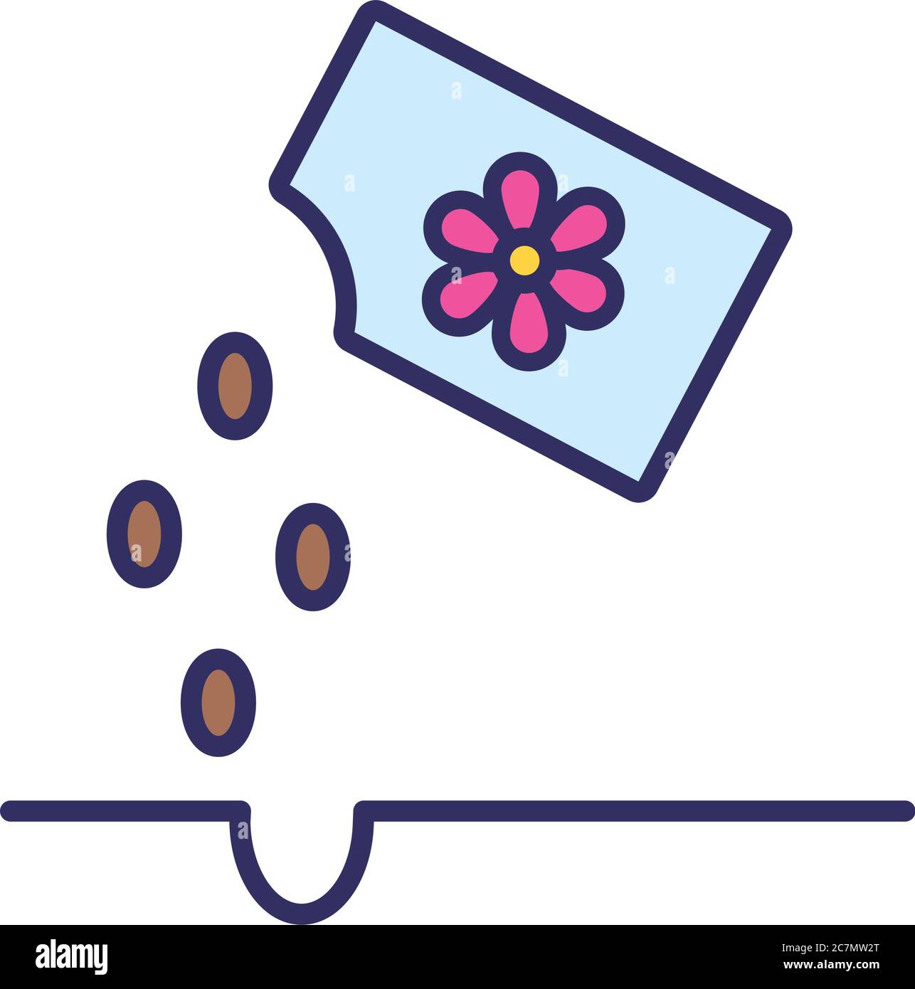 Packet seeds plant Stock Vector Images - Alamy