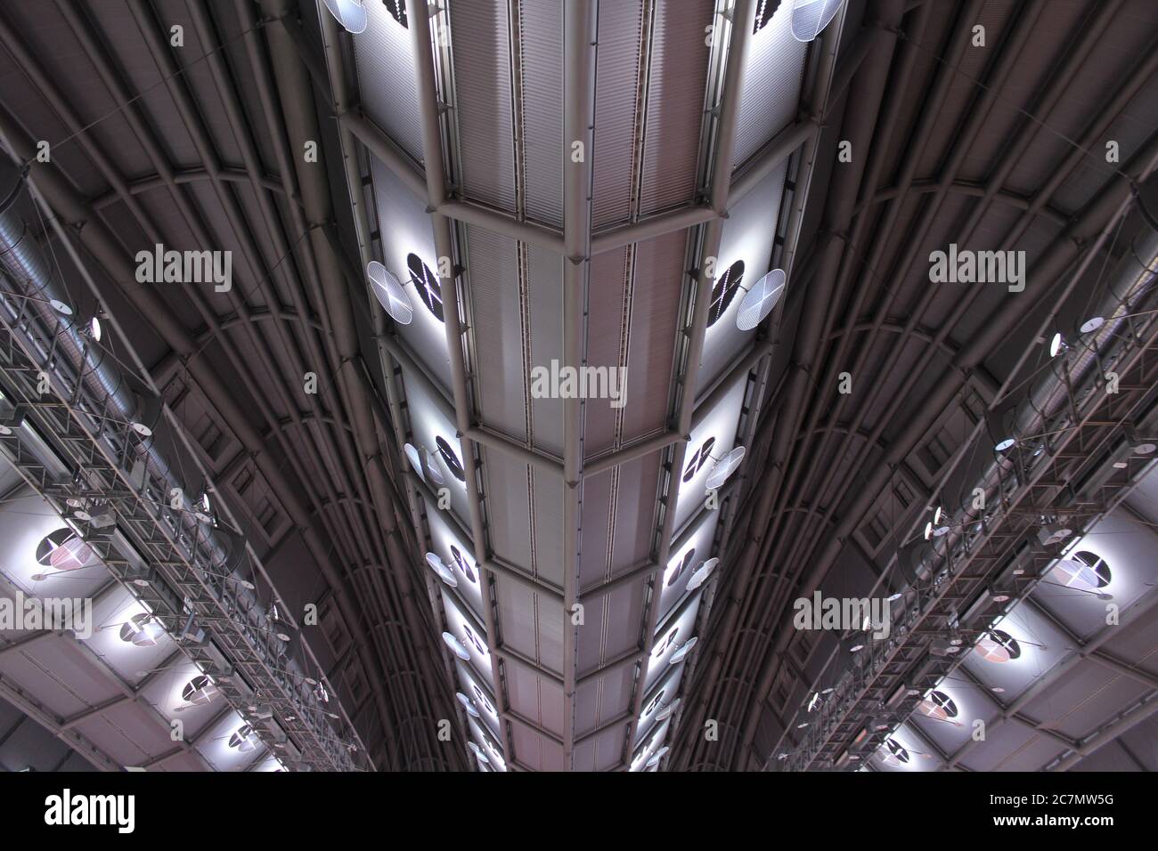 Messe Frankfurt (Trade Fair Frankfurt) hall architectural detail of ...