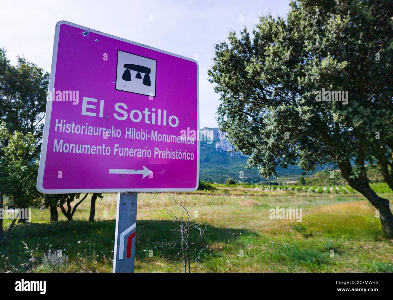 Dolmen El Sotillo in Leza in the Rioja Alavesa. Alava, Basque Country ...