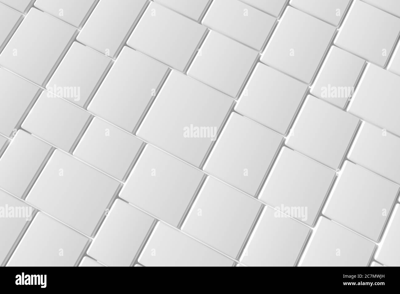 Tile white cubes with gap, 3d rendering. Computer digital drawing Stock ...