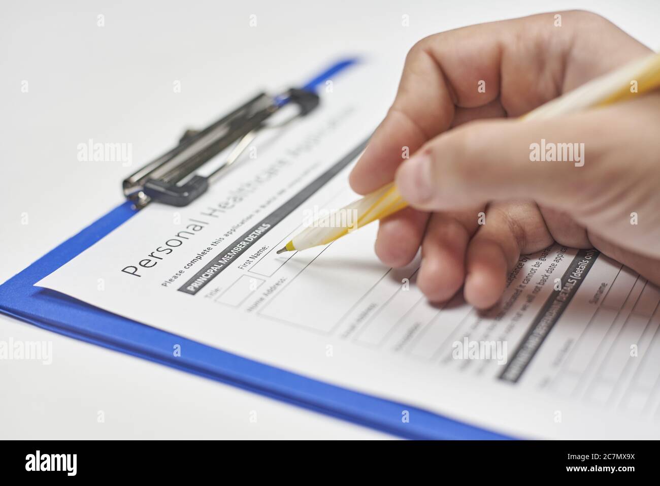Person filling insurance claim hi-res stock photography and images - Alamy