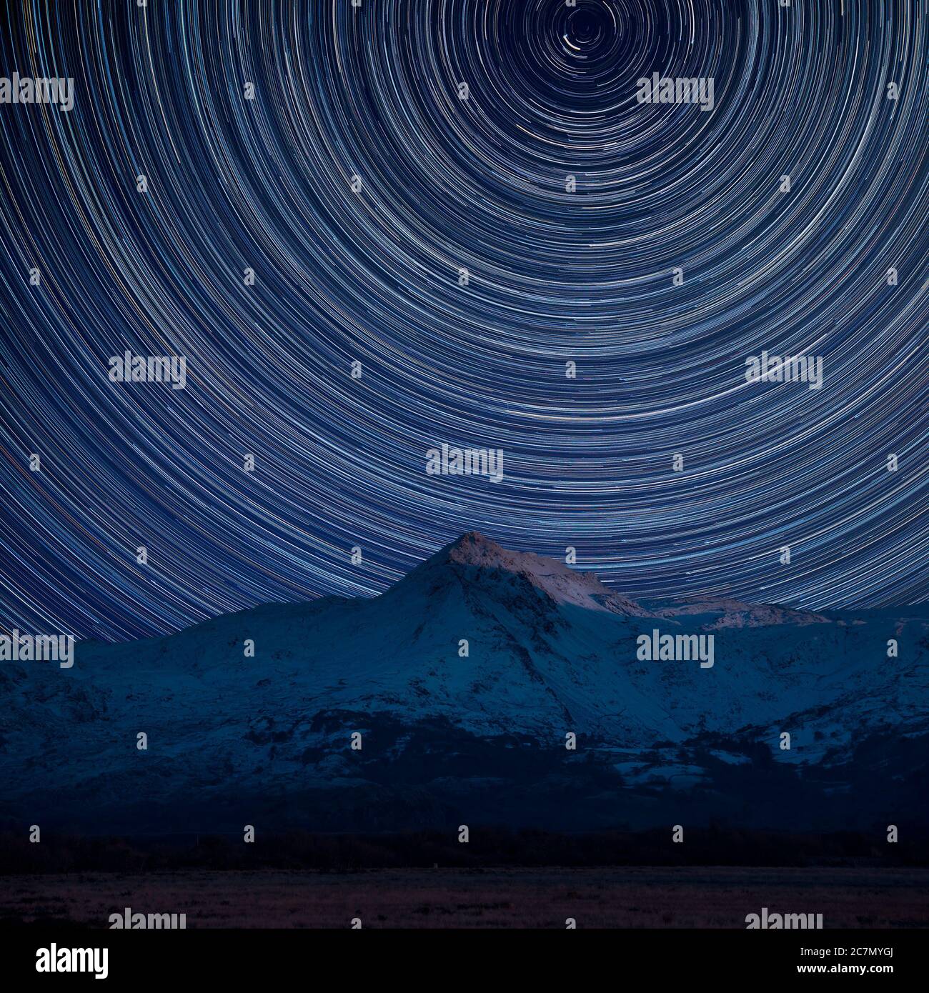 Digital composite image of star trails around Polaris with Majestic ...
