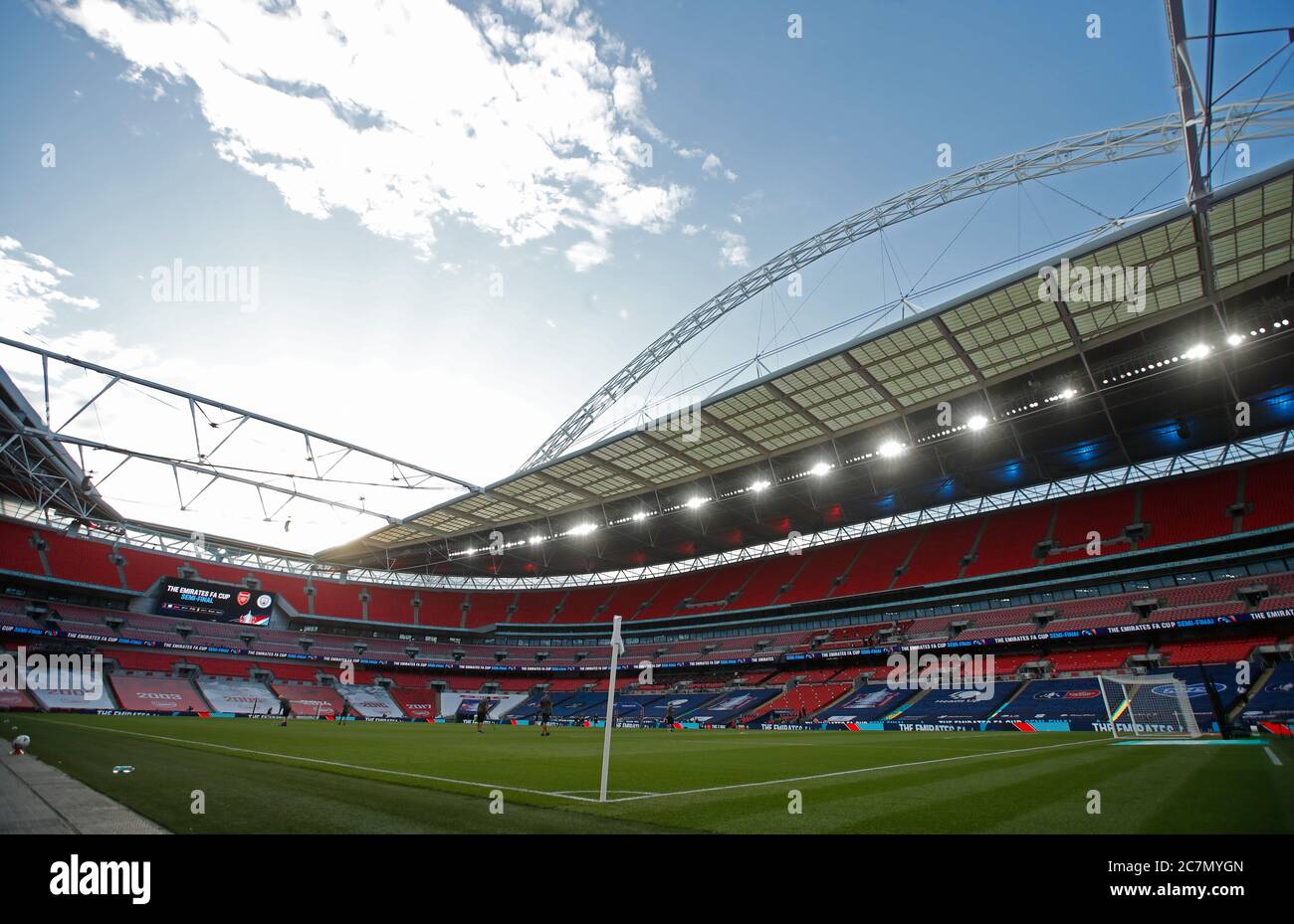 A general view of the stadium before the FA Cup Semi-Final match at ...