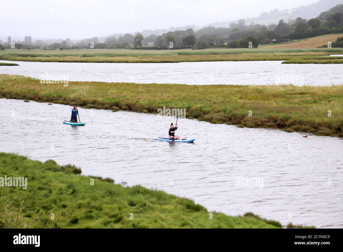 River Axe, Axmouth, Devon, England, Great Britain, United Kingdom, UK ...