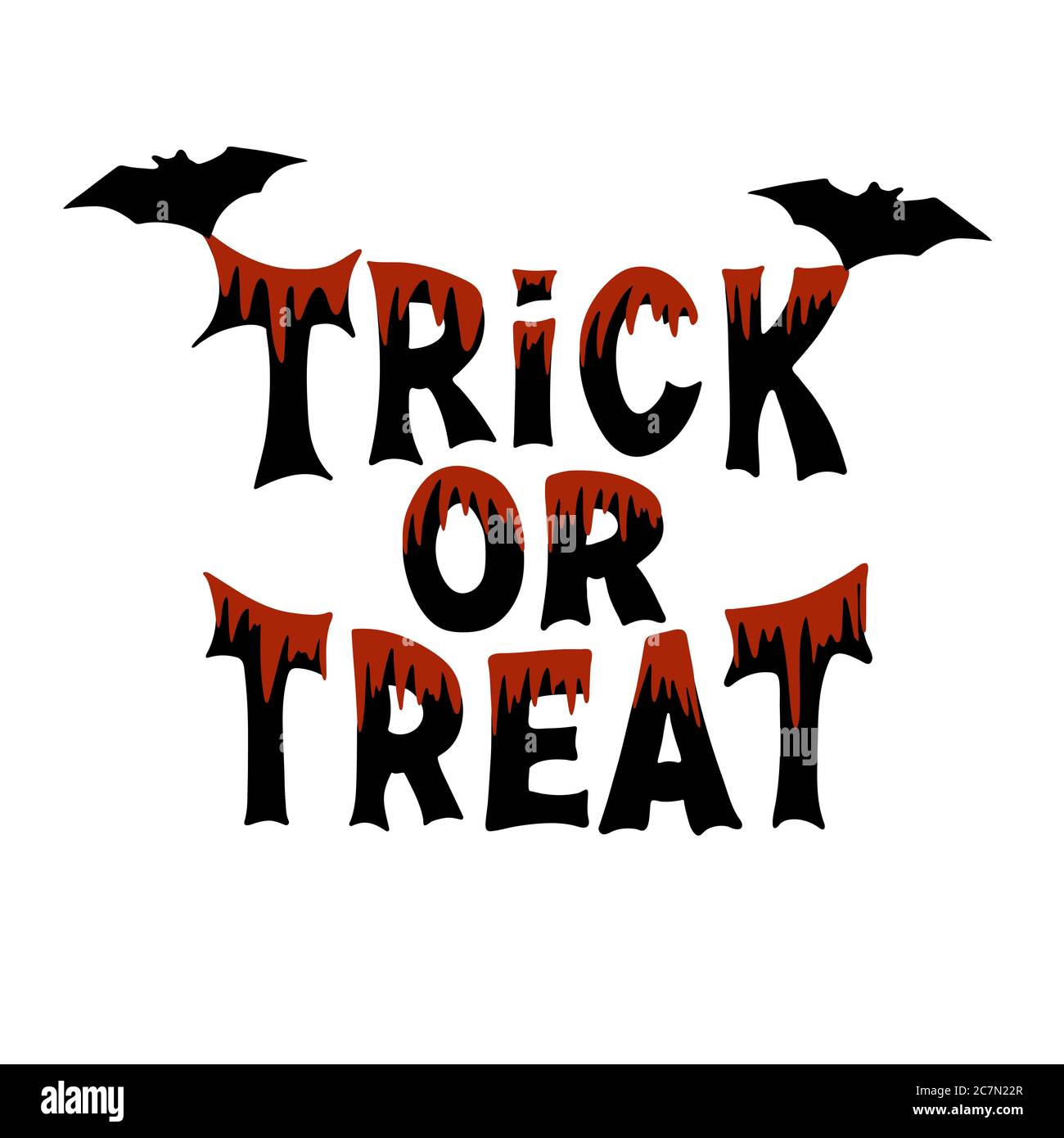 Halloween lettering on bat Stock Vector Images - Alamy