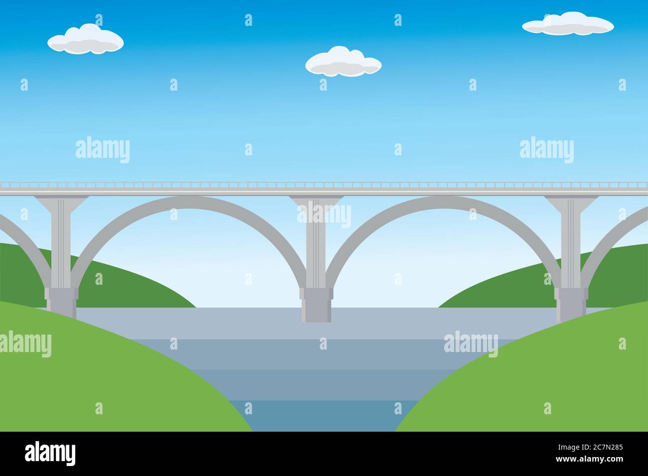 Steel riveted bridge Stock Vector Images - Alamy