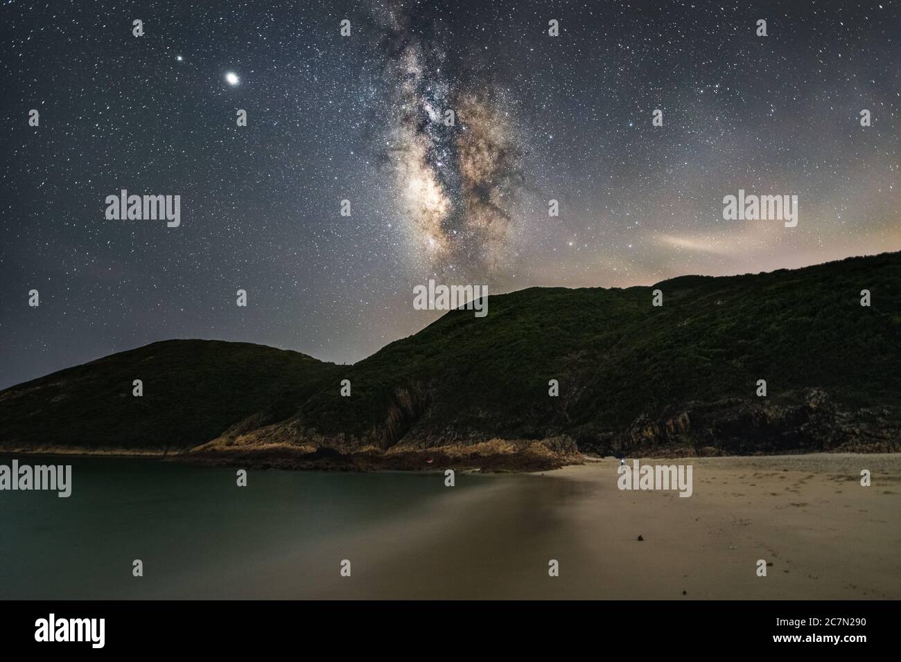 Breathtaking scenery of the Milky Way Galaxy in the scenic night sky ...