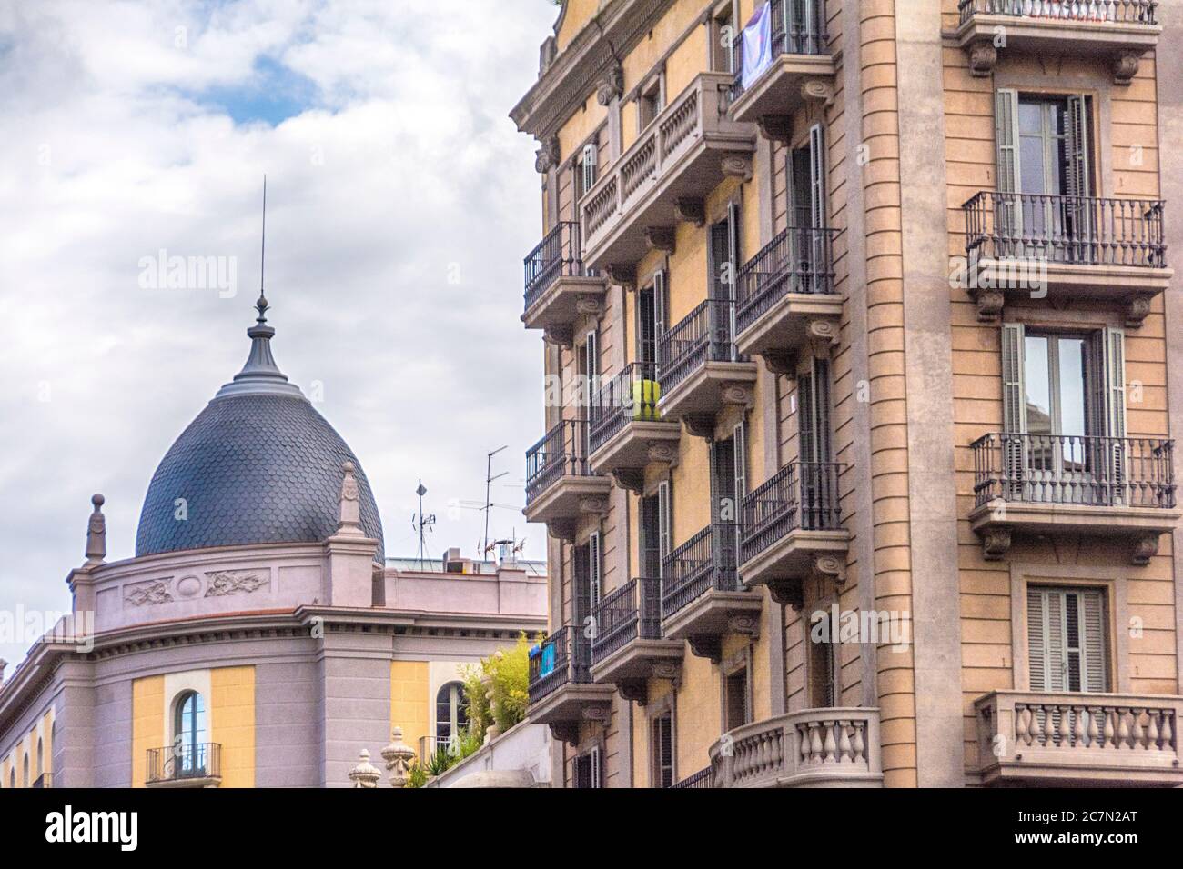 Two buildings with the background building showing the influence of the ...