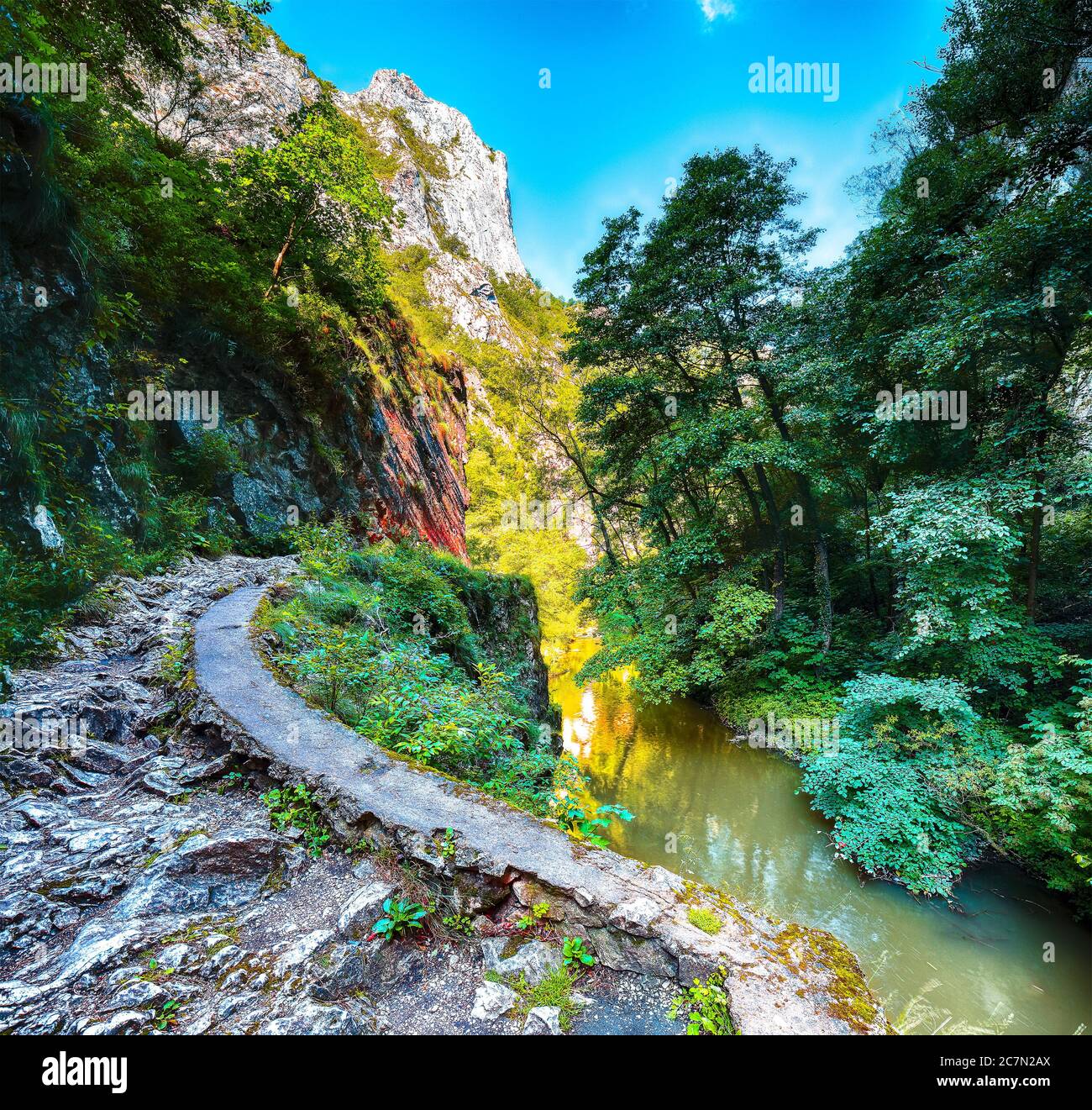 Turda gorge Cheile Turzii is a natural reserve with marked trails for ...