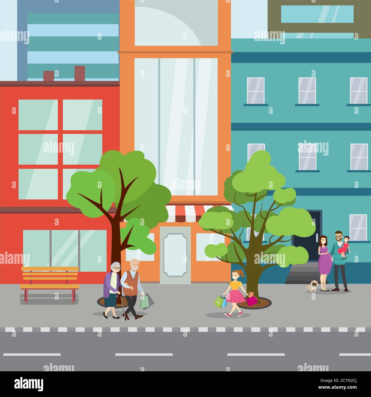 Pedestrian part Stock Vector Images - Alamy