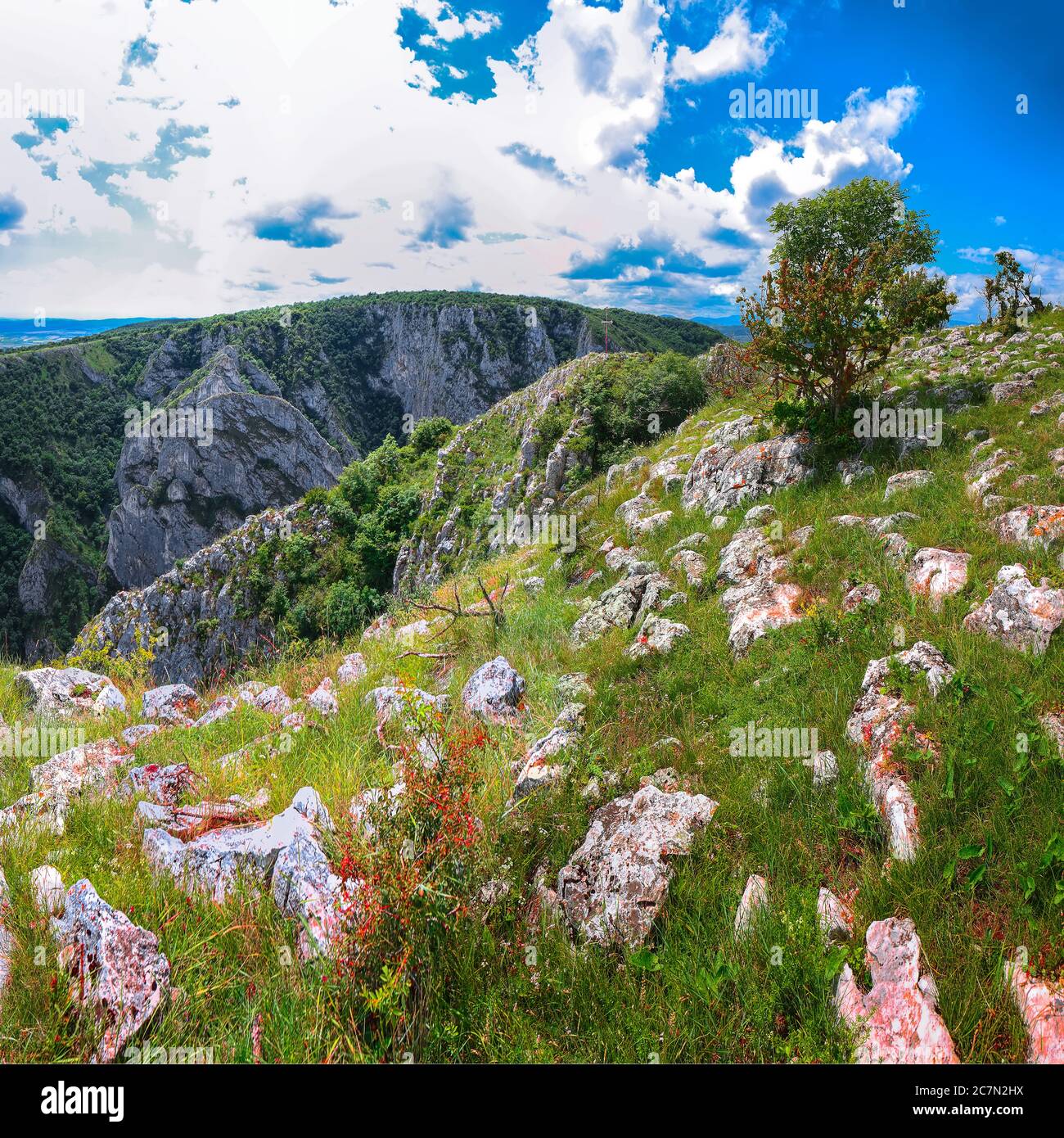 Turda gorge Cheile Turzii is a natural reserve with marked trails for ...
