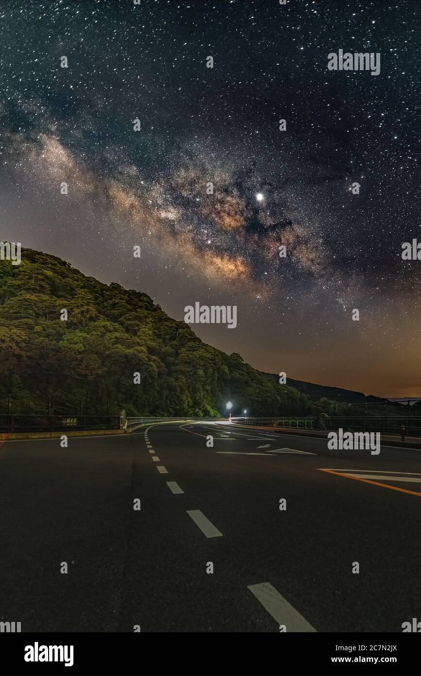 Breathtaking scenery of the Milky Way Galaxy in the scenic night sky ...