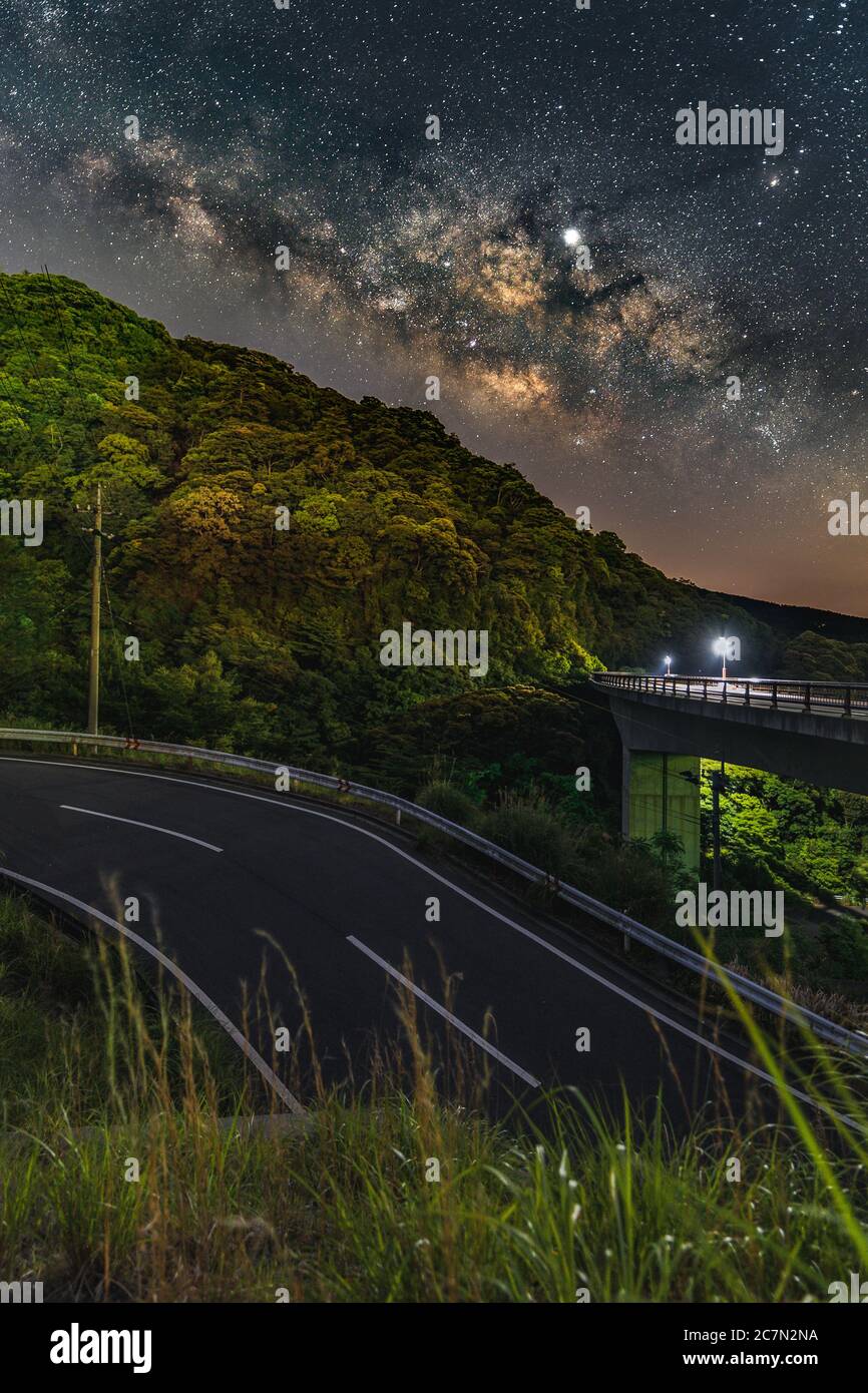 Breathtaking scenery of the Milky Way Galaxy in the scenic night sky ...