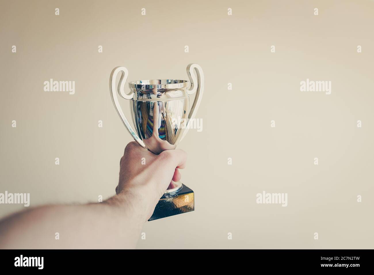 Success man male cartoon trophy hi-res stock photography and images - Alamy