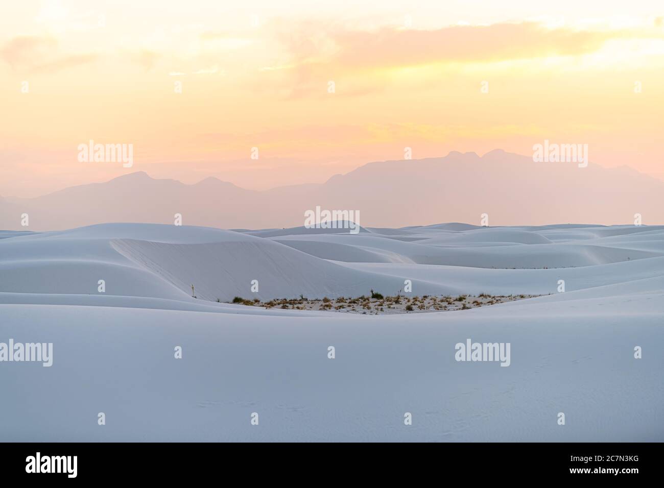 White sands national monument park hills of gypsum sand dunes and ...