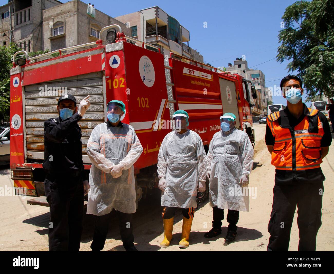 July 18, 2020: Gaza, Palestine. 18 July 2020. A Palestinian Civil ...