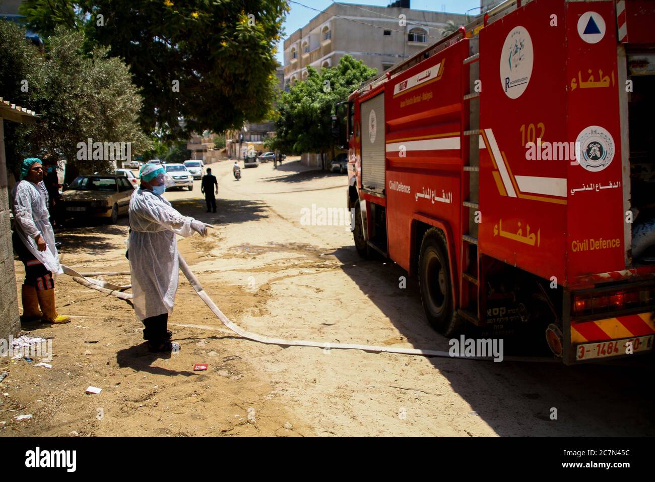 July 18, 2020: Gaza, Palestine. 18 July 2020. A Palestinian Civil ...