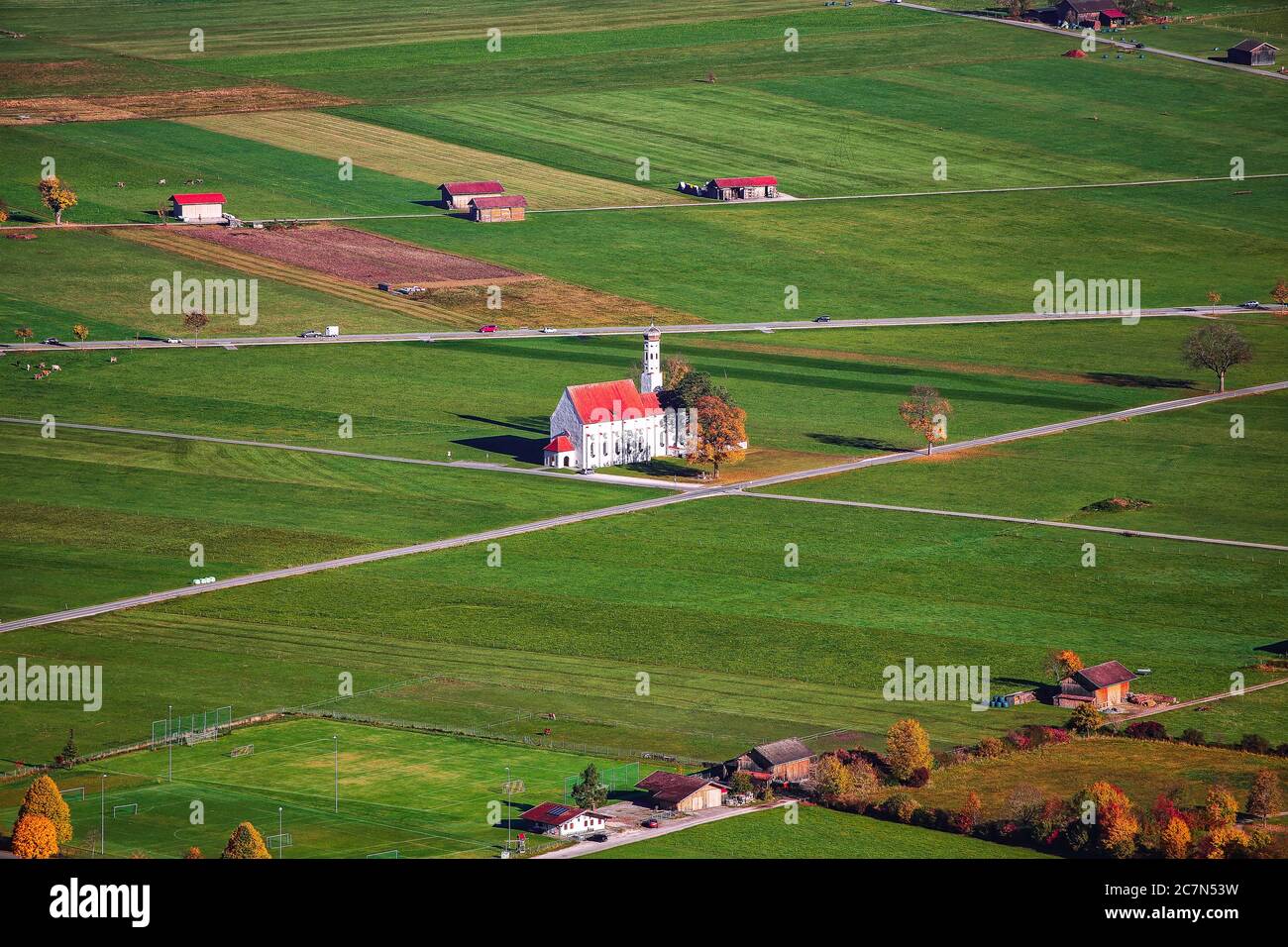 Schwangau church near neuschwanstein castle hi-res stock photography ...