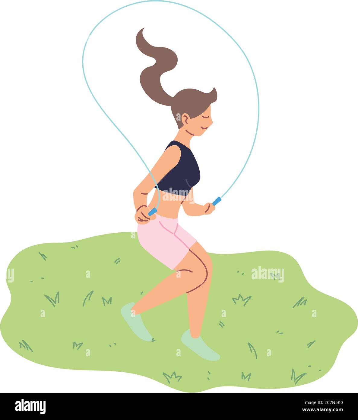 Woman avatar jumping design, Stay healthy sport and activity theme ...
