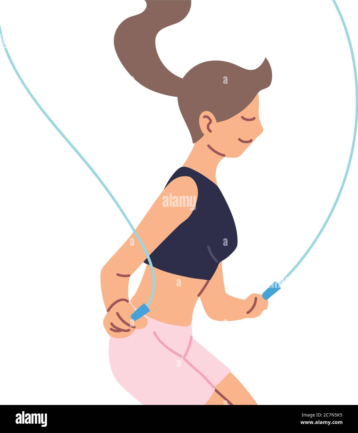 Woman avatar jumping design, Stay healthy sport and activity theme ...