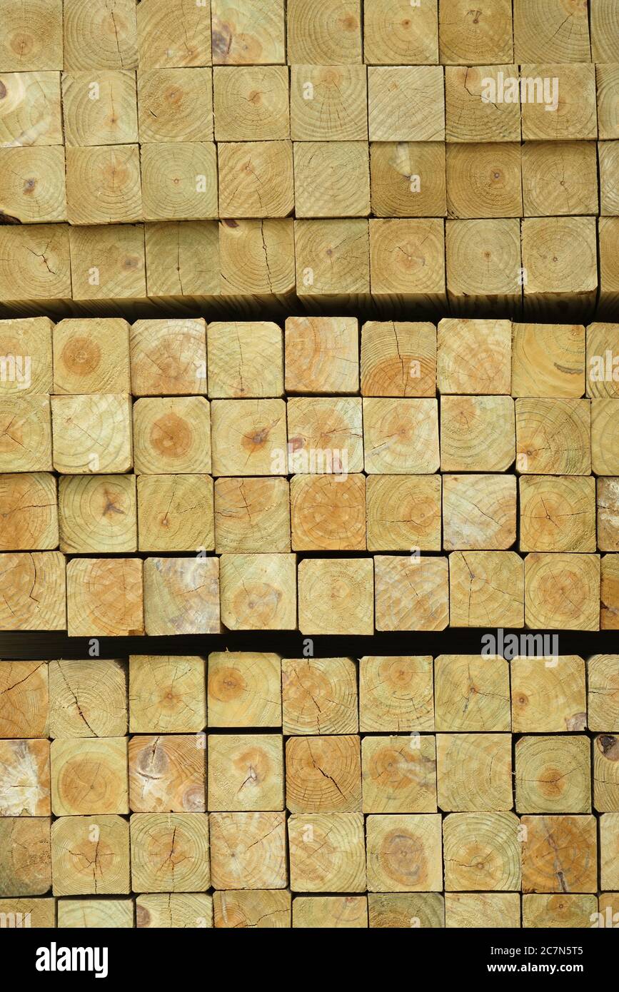 wood pattern of stacking square wood texture Stock Photo - Alamy