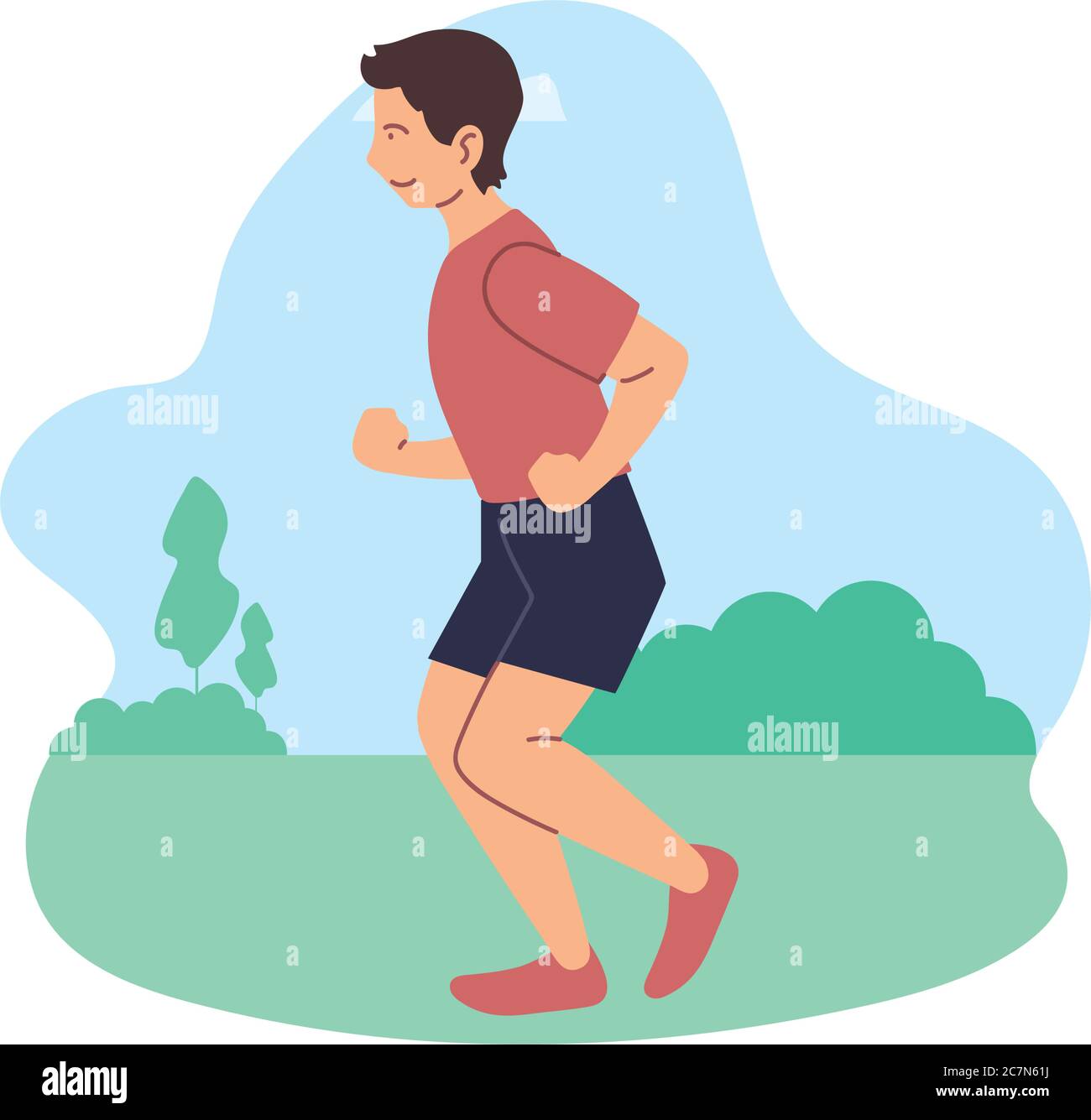 Man avatar running at park design, Stay healthy sport and activity ...