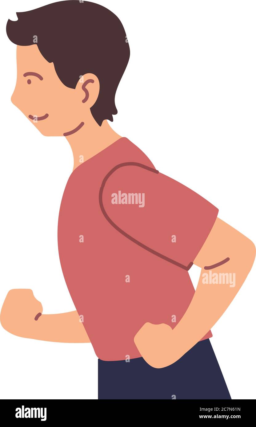 Man avatar running design, Stay healthy sport and activity theme Vector ...