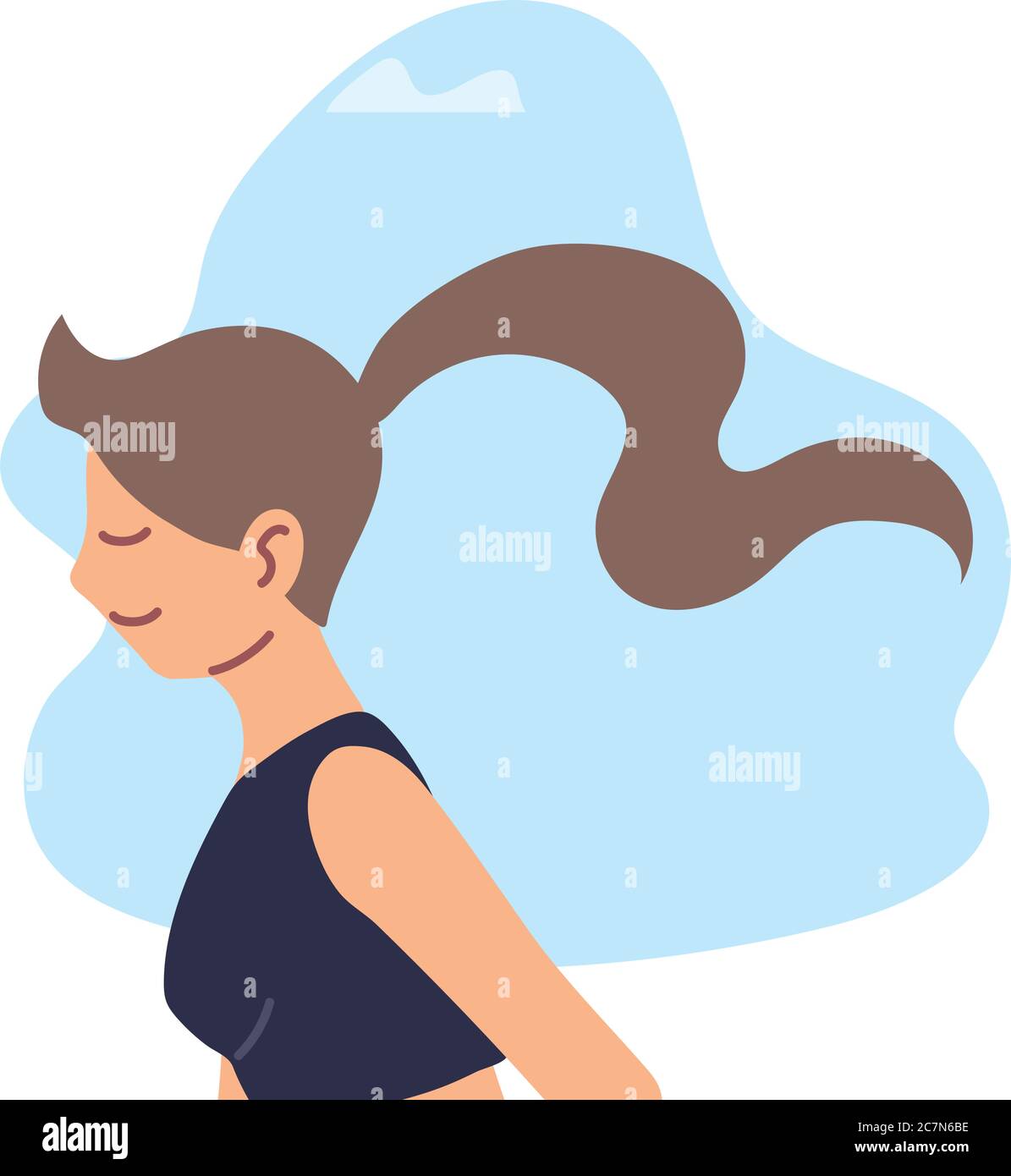 Woman avatar running design, Stay healthy sport and activity theme ...